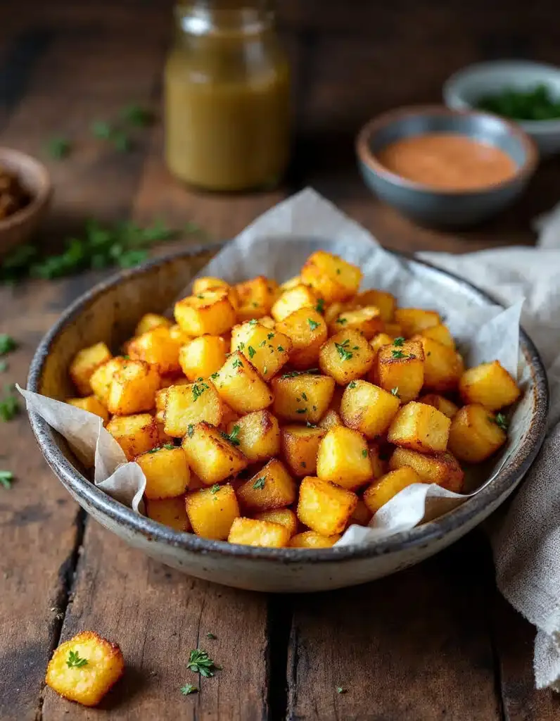 Perfekt knusprige Kartoffelwürfel aus dem Airfryer