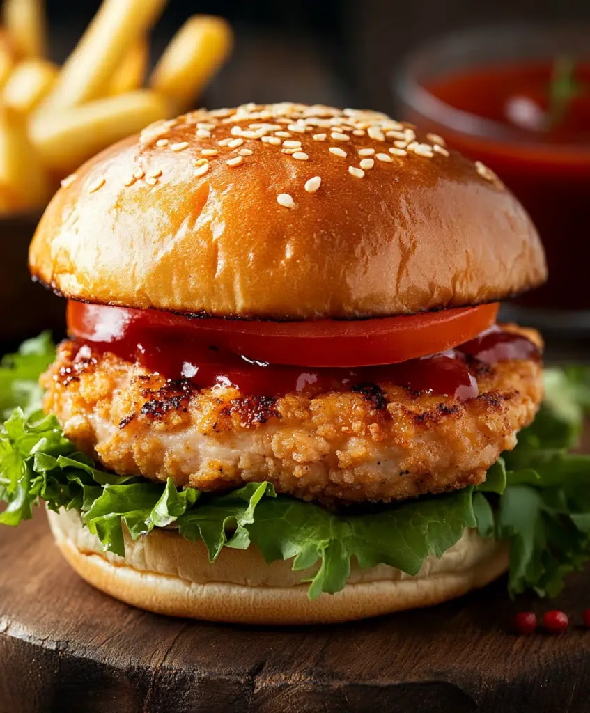 Crispy Chicken Burger aus der Heißluftfritteuse