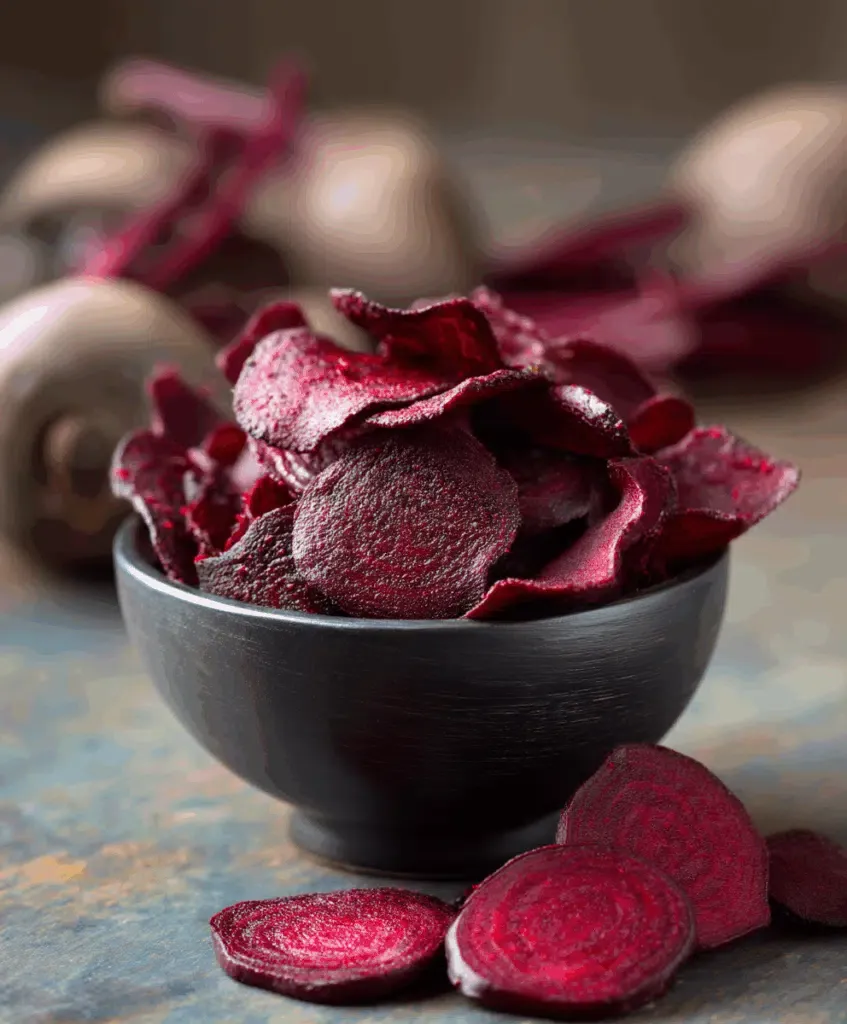 Knusprige Rote-Bete-Chips aus der Heißluftfritteuse